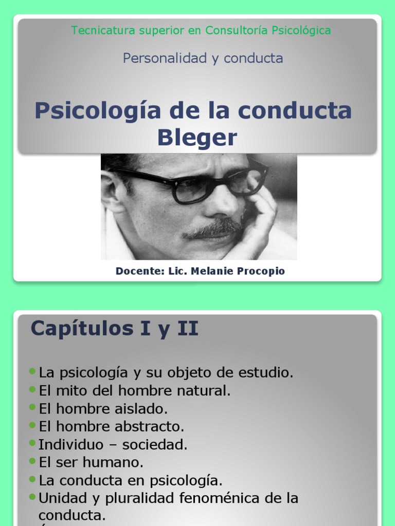 BLEGER - Psicología de La Conducta | PDF | Sicología | Comportamiento