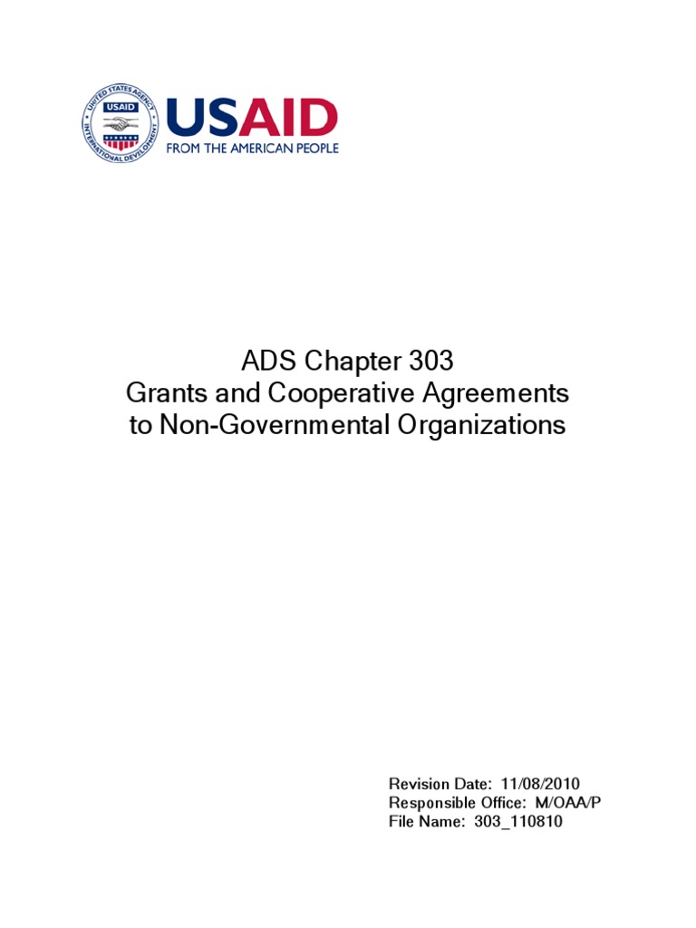 USAID_ADS_303_Guidelines | PDF | Administration Of Federal Assistance ...