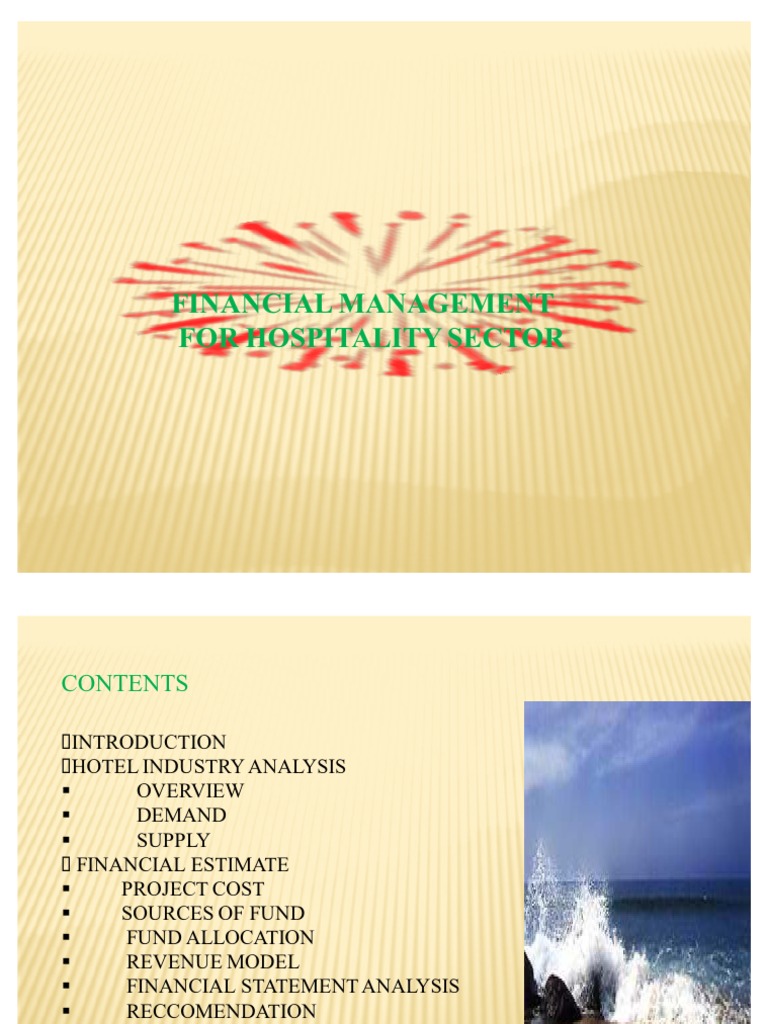 Financial Management in Hospitality Hotel Industries Like TAJ Leela ...
