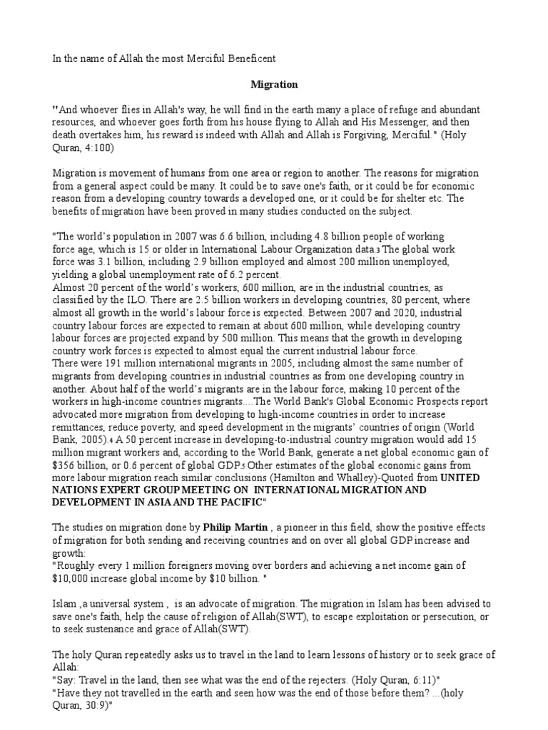 Migration | PDF | Migrant Worker | Human Migration