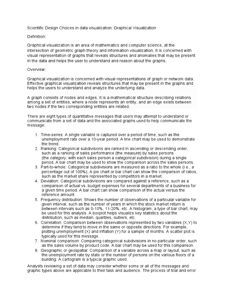 Scientific Design Choices in Data Visualization | PDF | Histogram | Scatter Plot