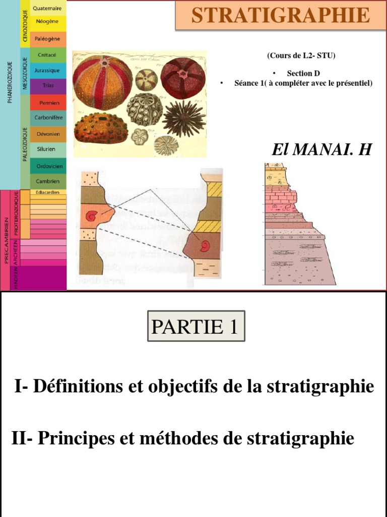 Stratigraphie El-Menai Séance 1 | PDF | Géologie | Stratigraphie