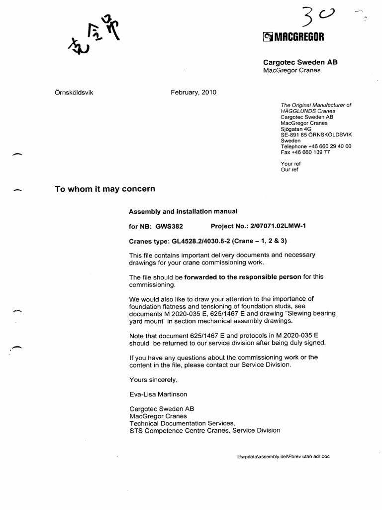 MacGregor Cranes | PDF
