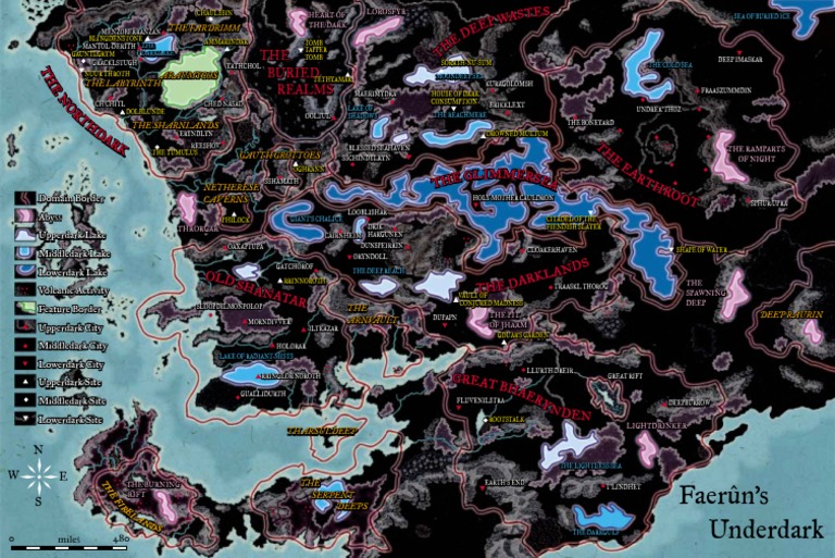Underdark Map Unita | PDF | Fantasy | Physical Geography