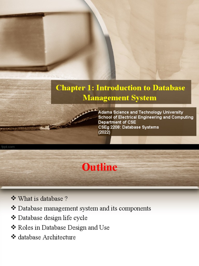 1 Chapter One Introduction To Database Management System 1 | PDF ...