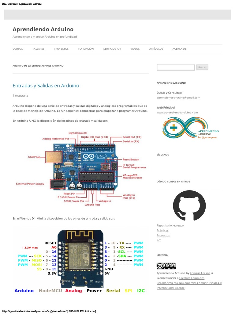 Pines Arduino Aprendiendo Arduino Pdf Arduino Raspberry Pi