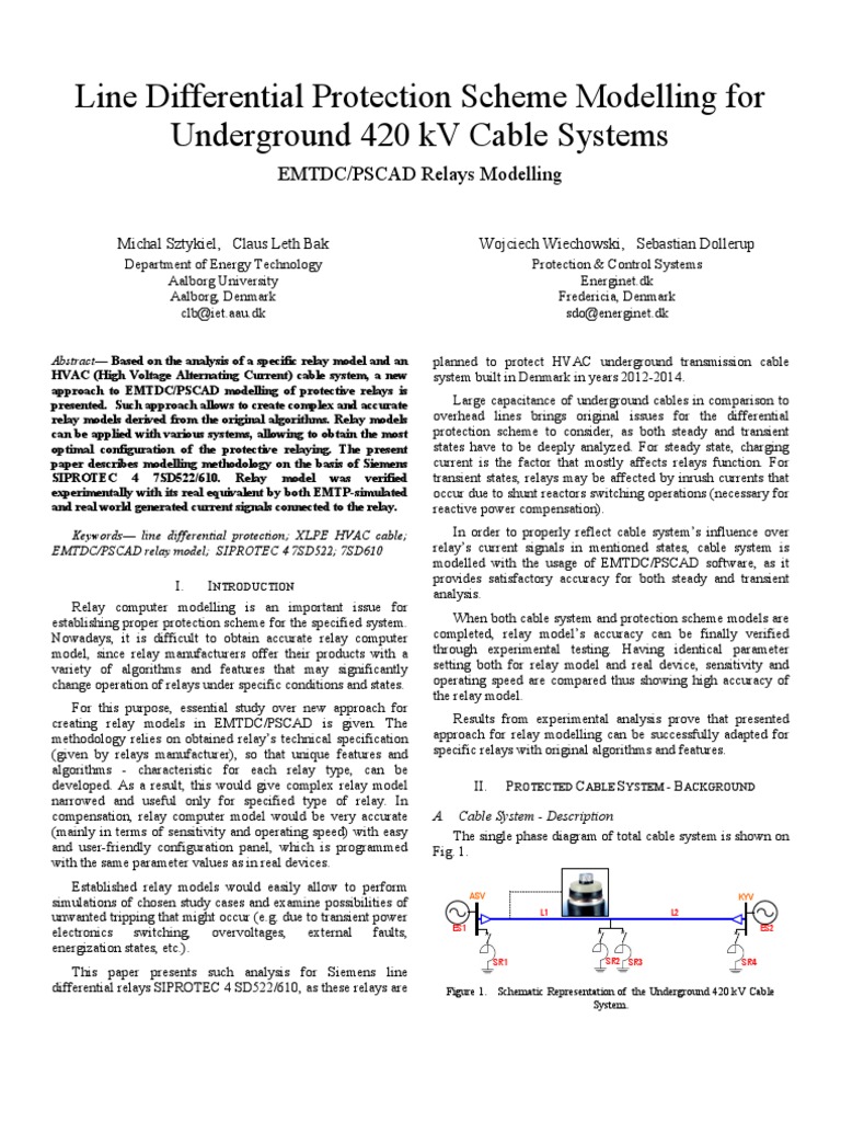 Line Differential Protection Scheme Modelling (PDF Library) | PDF ...