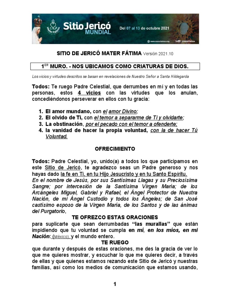 Sitio de Jericó Mater Fátima 2 | PDF | María, madre de Jesús | Oración