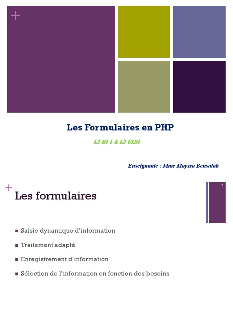 Formulaires PHP | PDF | Protocole de transfert hypertexte | Hypertexte