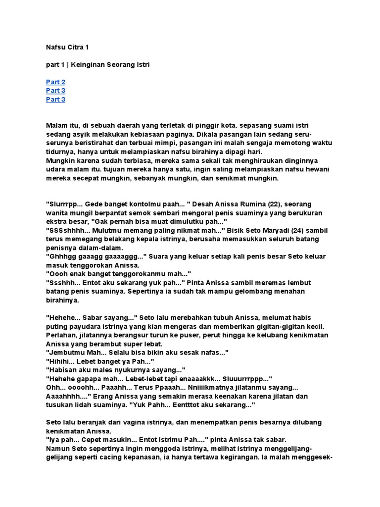 Cerita Bokeh Bersambung Semprot Nafsu Citra 1 | PDF