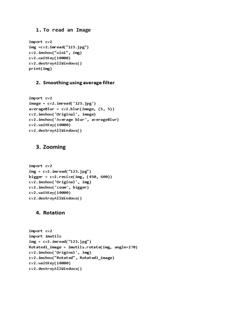 DIP Programs in Python | PDF