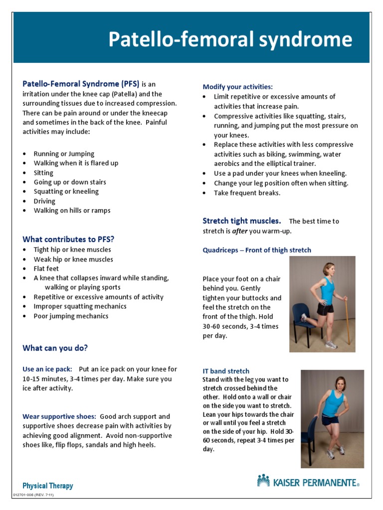 Patello-Femoral Syndrome (PFS) | PDF | Knee | Musculoskeletal System