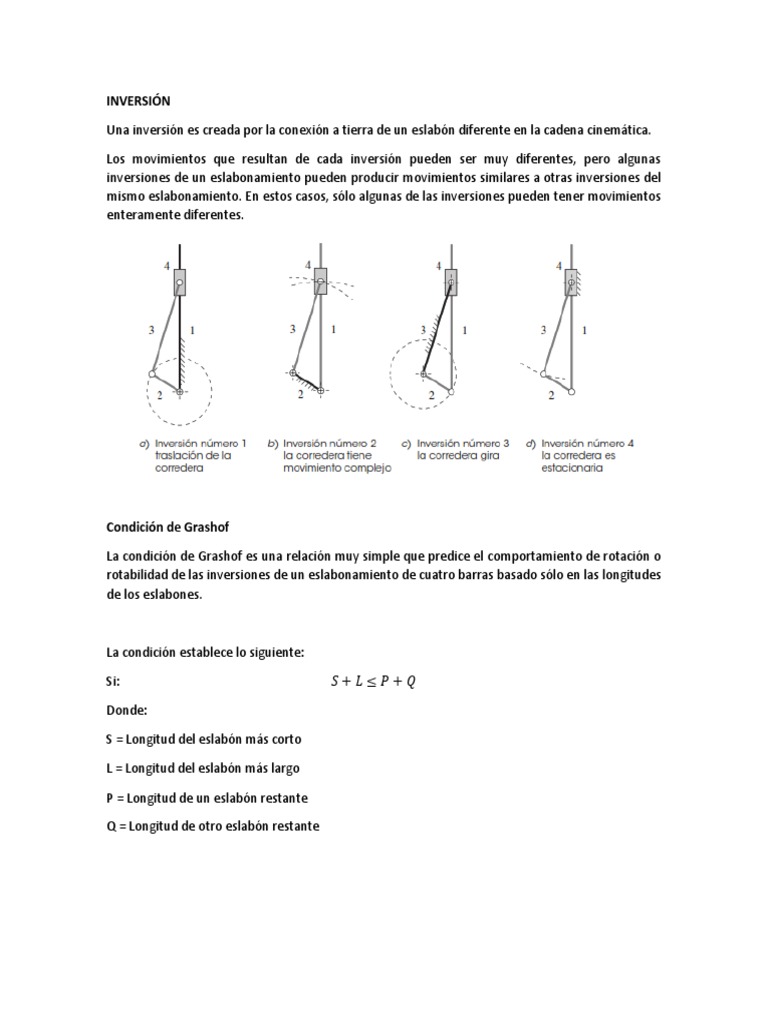 INVERSIÓN | PDF | Cinemática | Ingeniería mecánica
