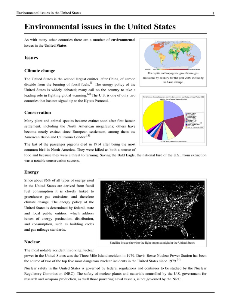 Environmental Issues in the U.S. | PDF | Natural Environment ...