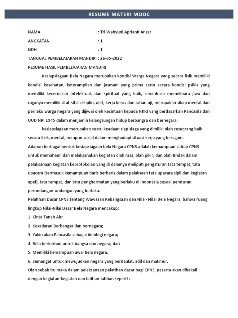 Resume Materi Mooc Agenda 1 Materi 3 | PDF