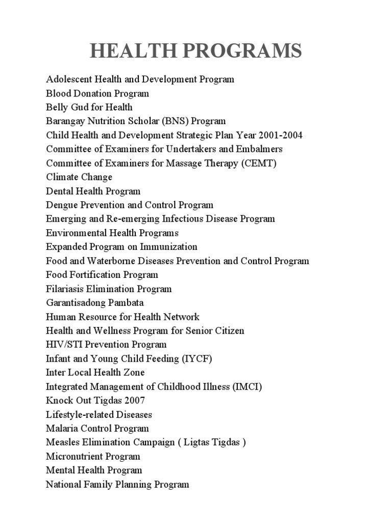 A Comprehensive Review of the Philippine Department of Health's ...