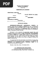 Notice of Appeal - Sample | PDF