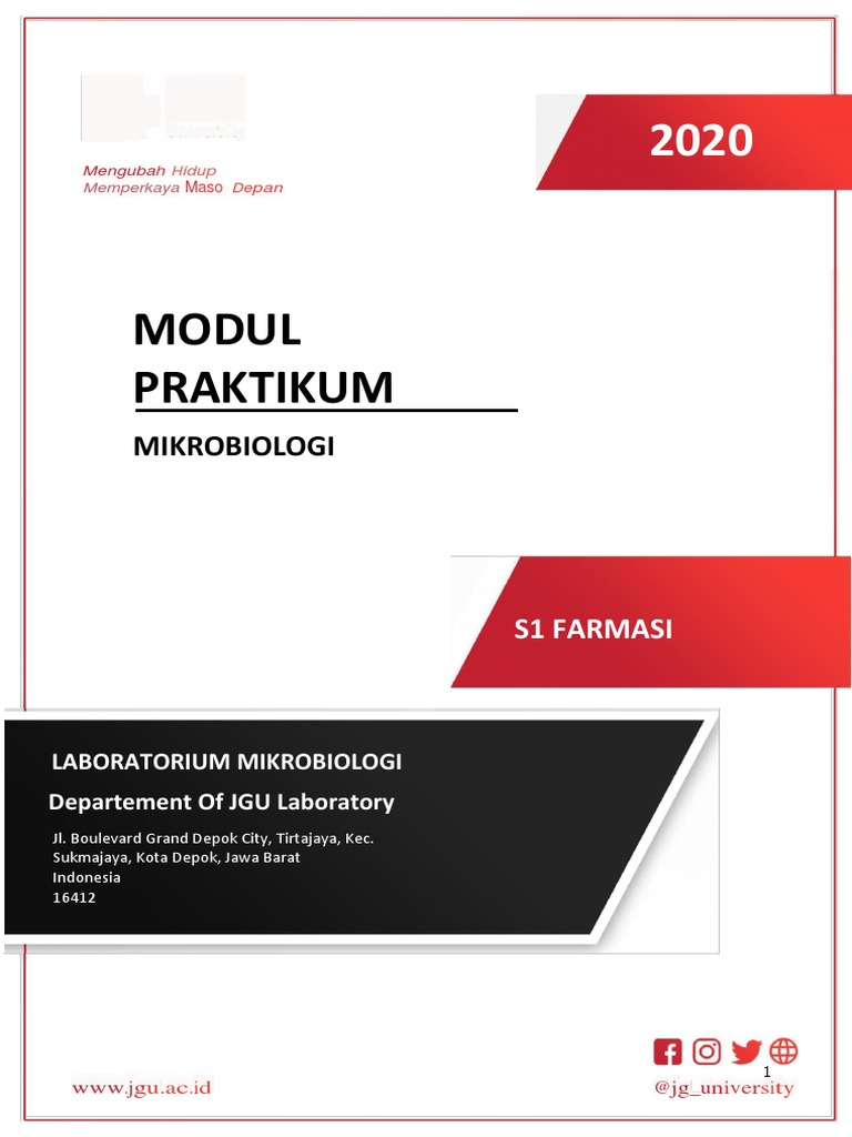 Modul Praktikum Mikrobiologi S1 Farmasi | PDF