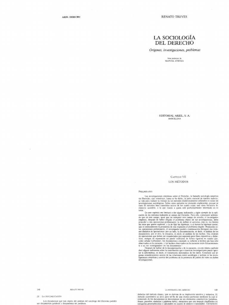 La Sociologia Del Derecho p.147 162. Renato Treves | PDF
