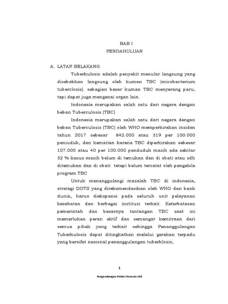 Penanggulangan TBC di Indonesia: Strategi dan Tujuan | PDF
