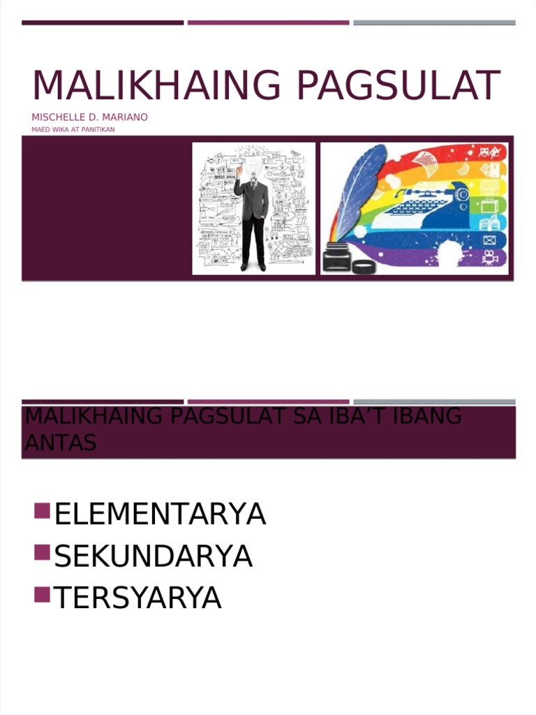 Malikhaing Pagsulat | PDF