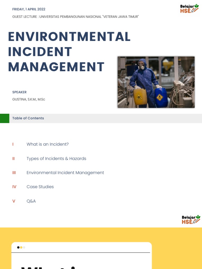 Environmental Incident Management | PDF | Chernobyl Disaster ...