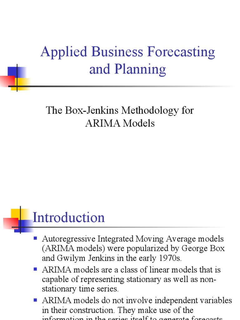 Box-Jenkins Methodology for ARIMA Models | PDF | Autoregressive ...