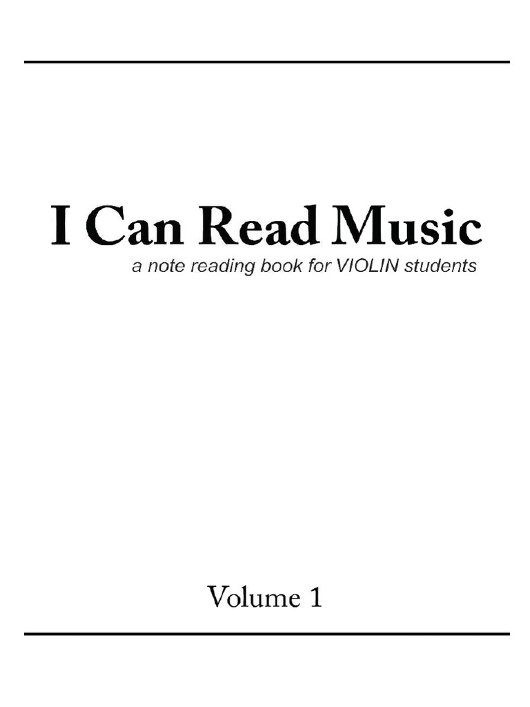 I Can Read Music Violin Comp PDF | PDF