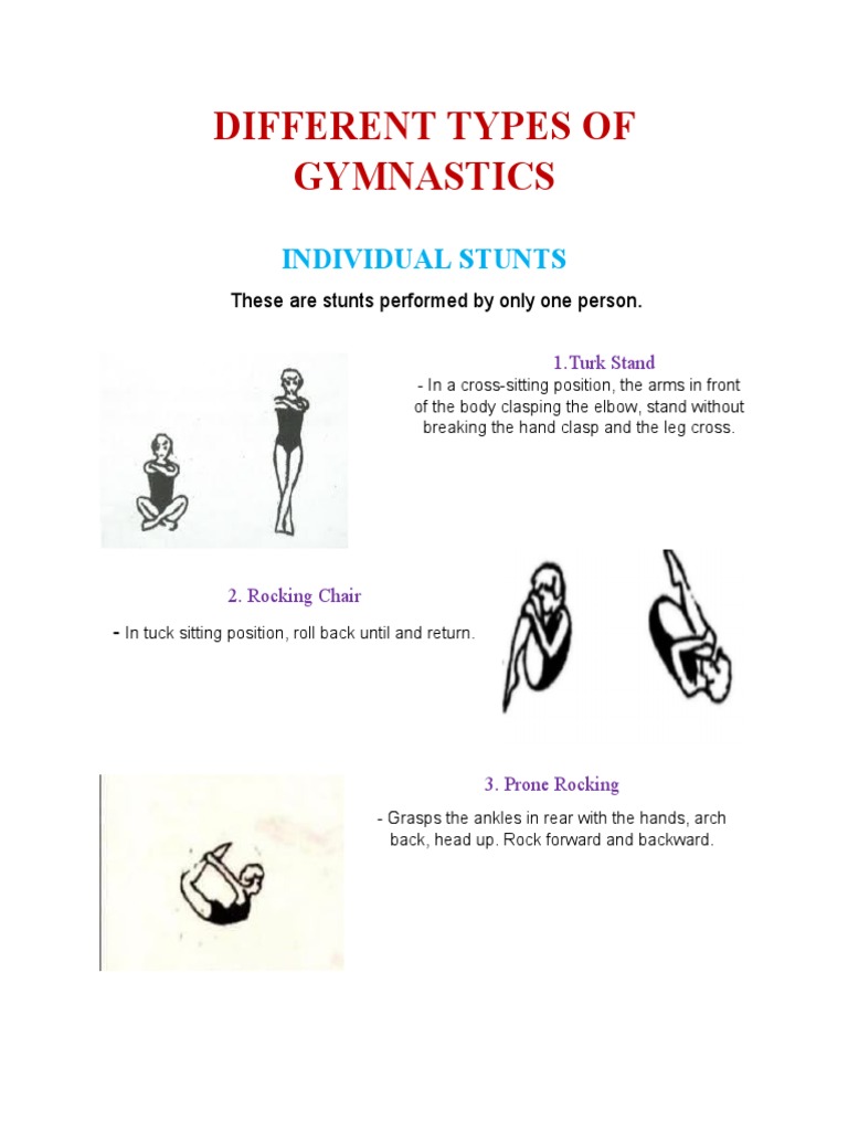 Individual, Partner, and Group Gymnastics Stunts | PDF | Foot