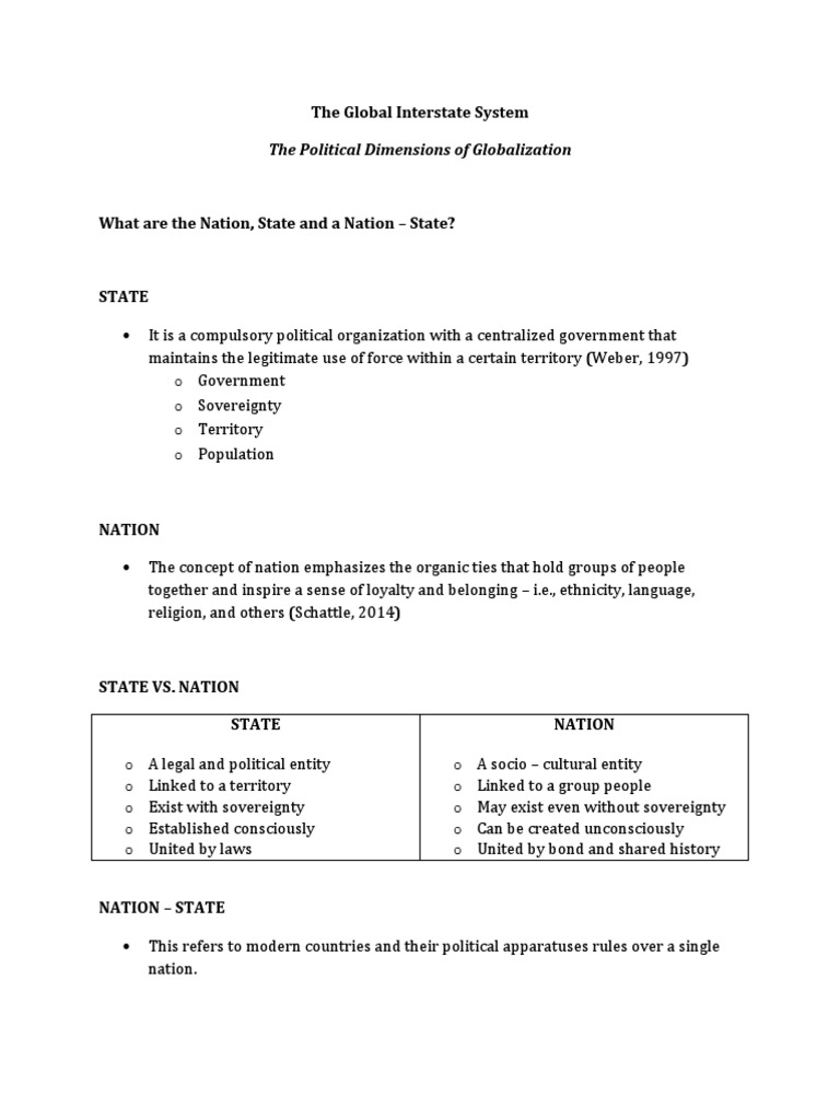 The Global Interstate System | Download Free PDF | State (Polity ...