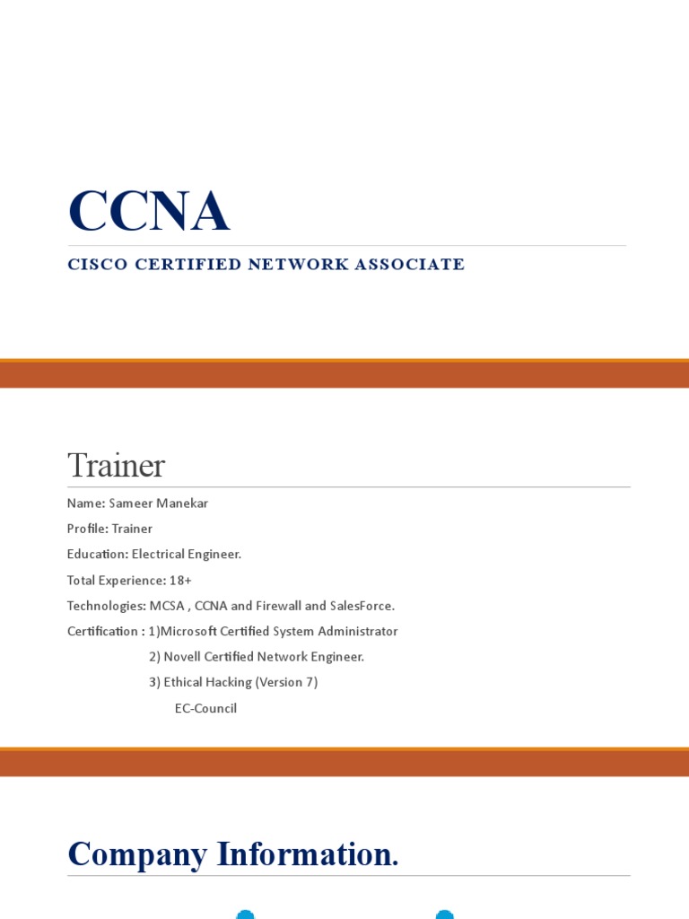 Cisco Certified Network Associate (CCNA) | PDF | Cisco Certifications ...