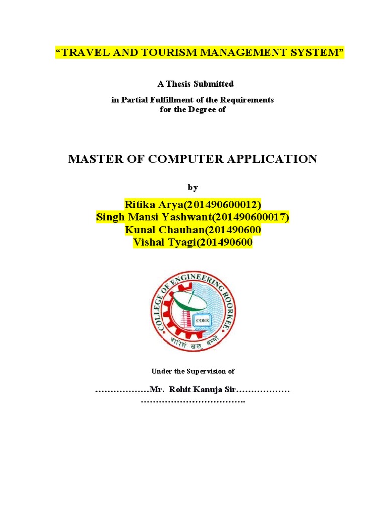 Travel and Tourism Management System File | PDF | My Sql | Java ...