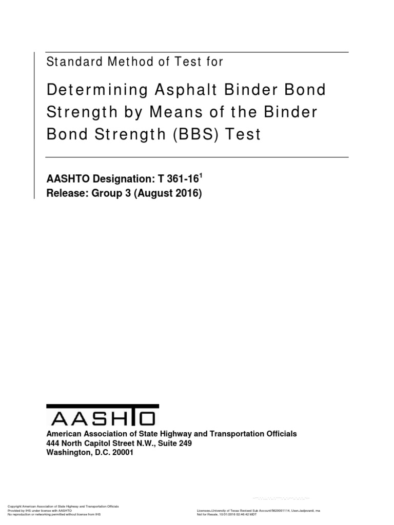 Determining Asphalt Binder Bond Strength by Means of The Binder Bond ...