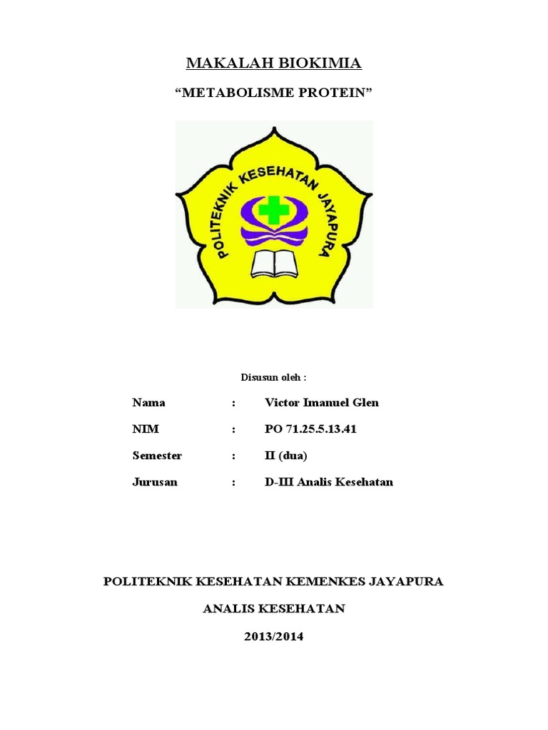 Makalah Metabolisme Protein | PDF