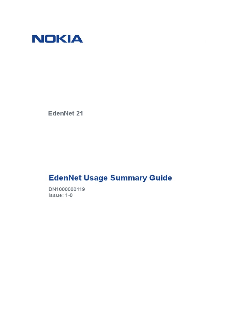Eden Net Usage Summary Guide | PDF | Login | Password