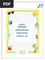 Summer Holiday Homework Cover Page | PDF | Homework | Http Cookie