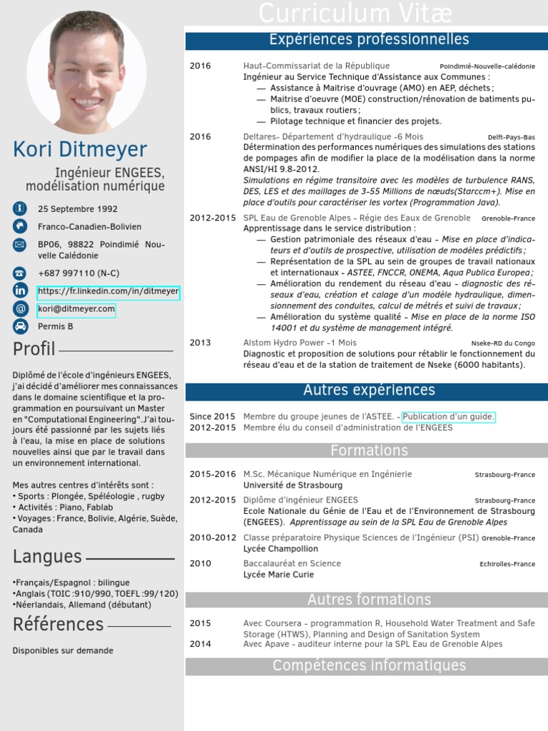 Kori Ditmeyers CV | PDF | Ingénieur