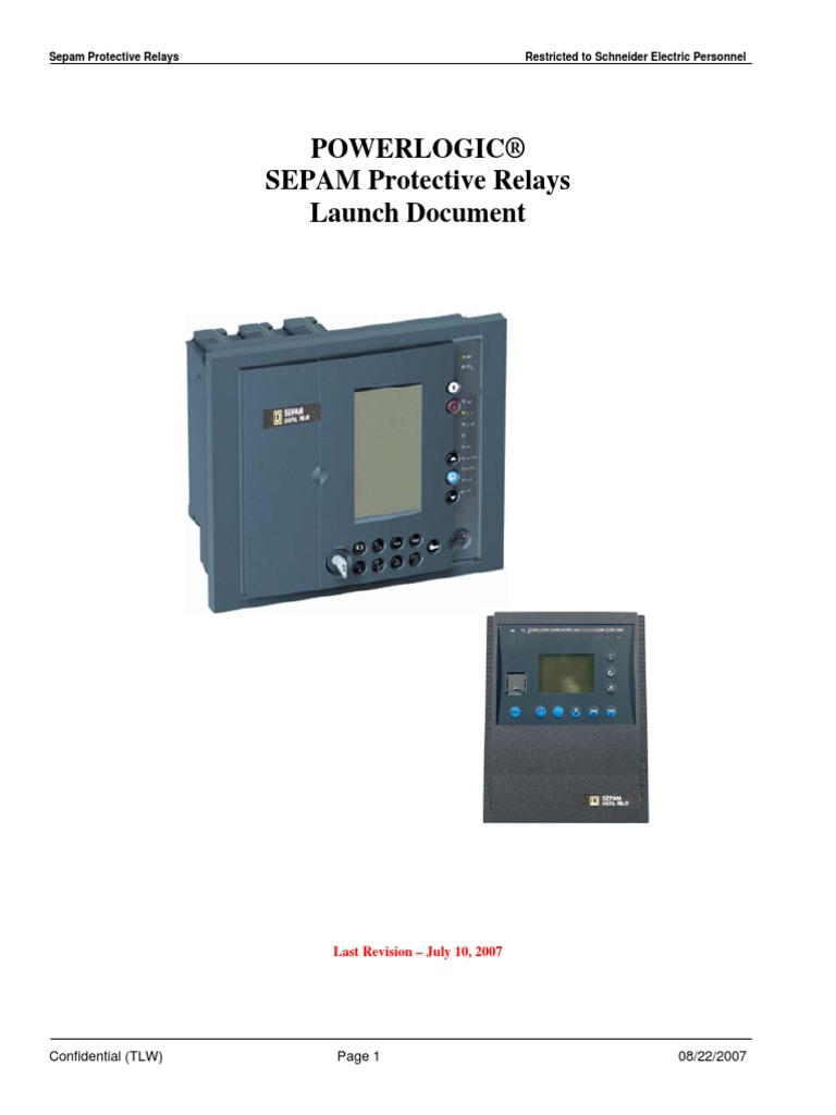 Sepam ANSI Launch | PDF | Relay | Programmable Logic Controller
