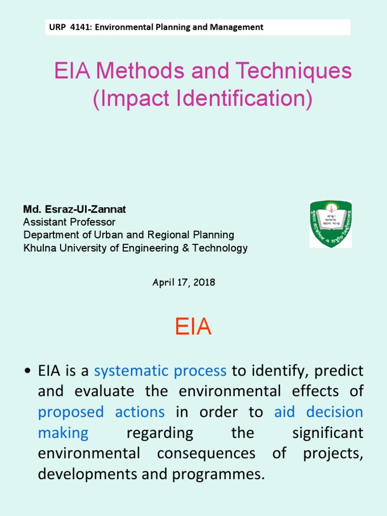 EIA - Identification - EUZ | PDF | Environmental Impact Assessment ...
