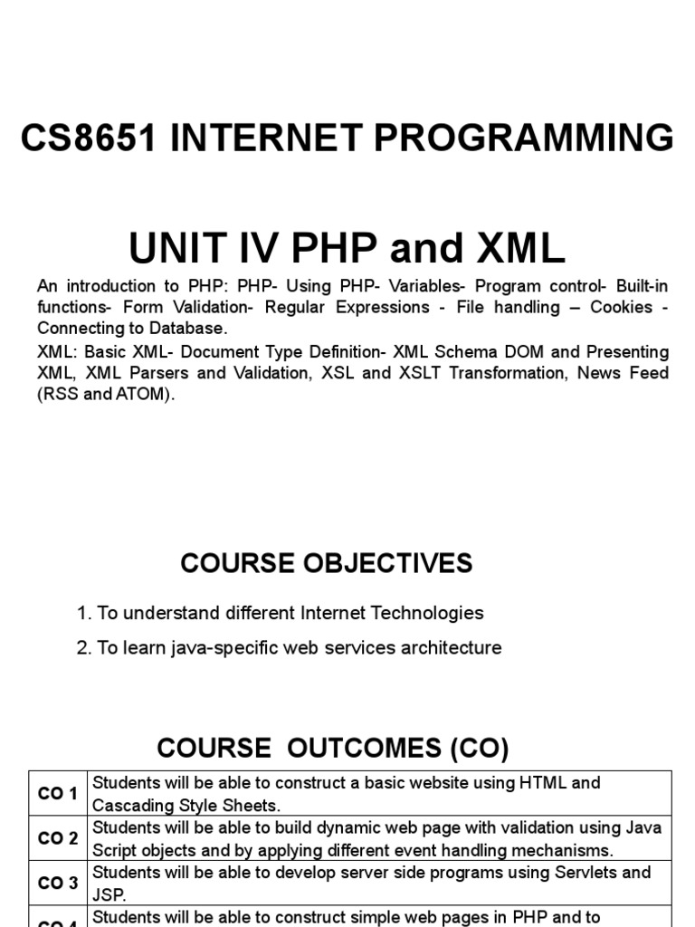 Ip Unit Iv | PDF | Xml | Http Cookie
