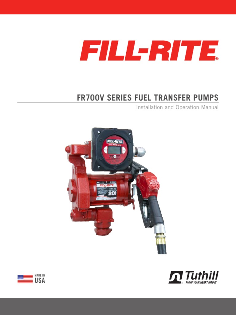 FR700 Series Owner's Manual | PDF | Pump | Pipe (Fluid Conveyance)