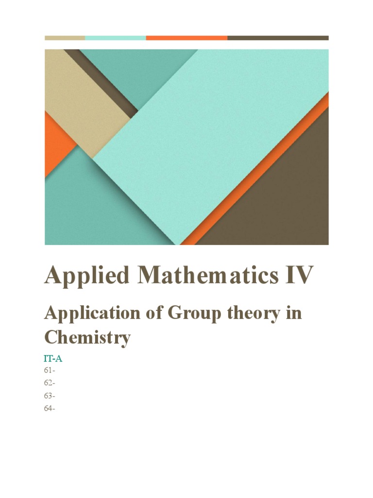 Application of Group Theory | PDF | Group (Mathematics) | Group Theory