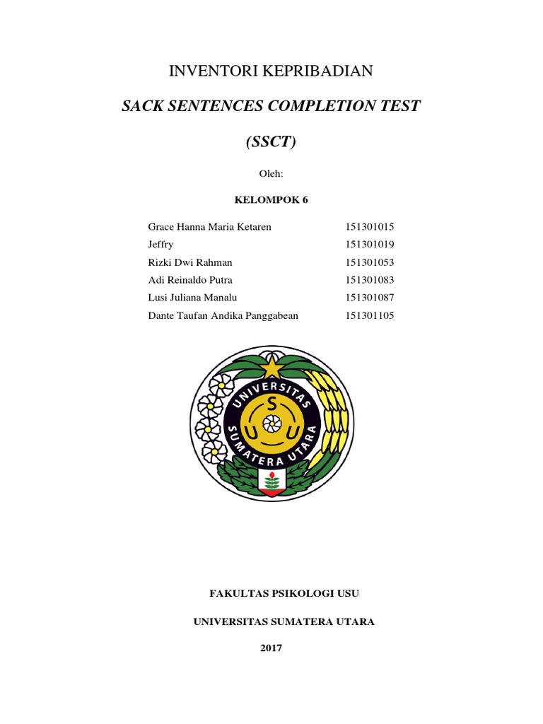 Alat Psikologi Test SSCT | PDF