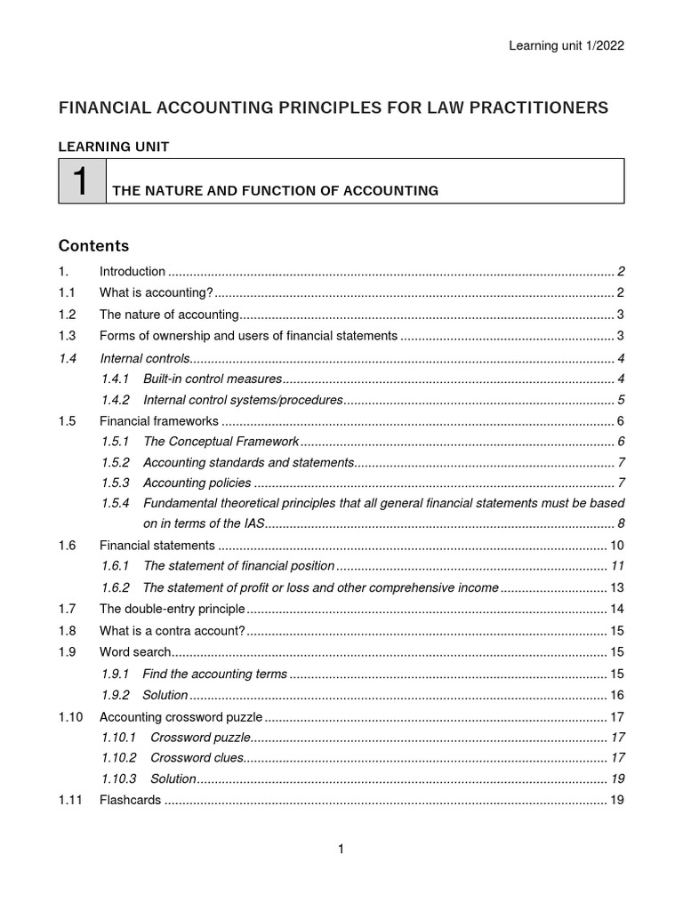 2022 FAC1503 Learning Unit 1 | PDF