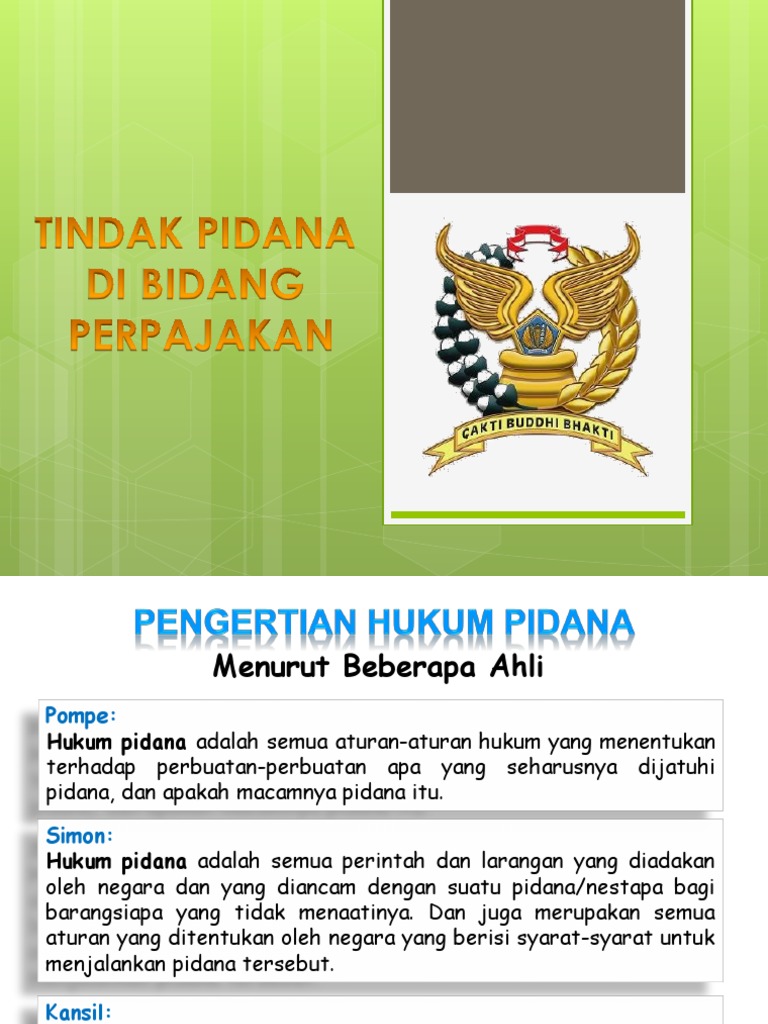 Definisi dan Jenis Hukum Pidana | PDF