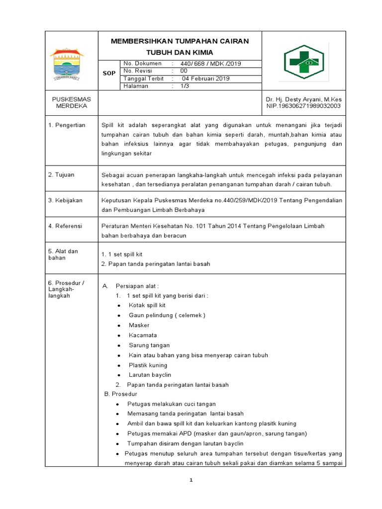 Sop Spill Kit | PDF