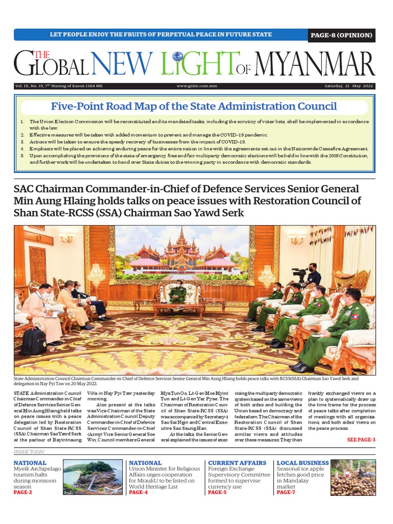 Five-Point Road Map of The State Administration Council | PDF | Myanmar