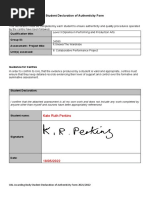 Btec Learner Assessment Submission and Declaration | PDF