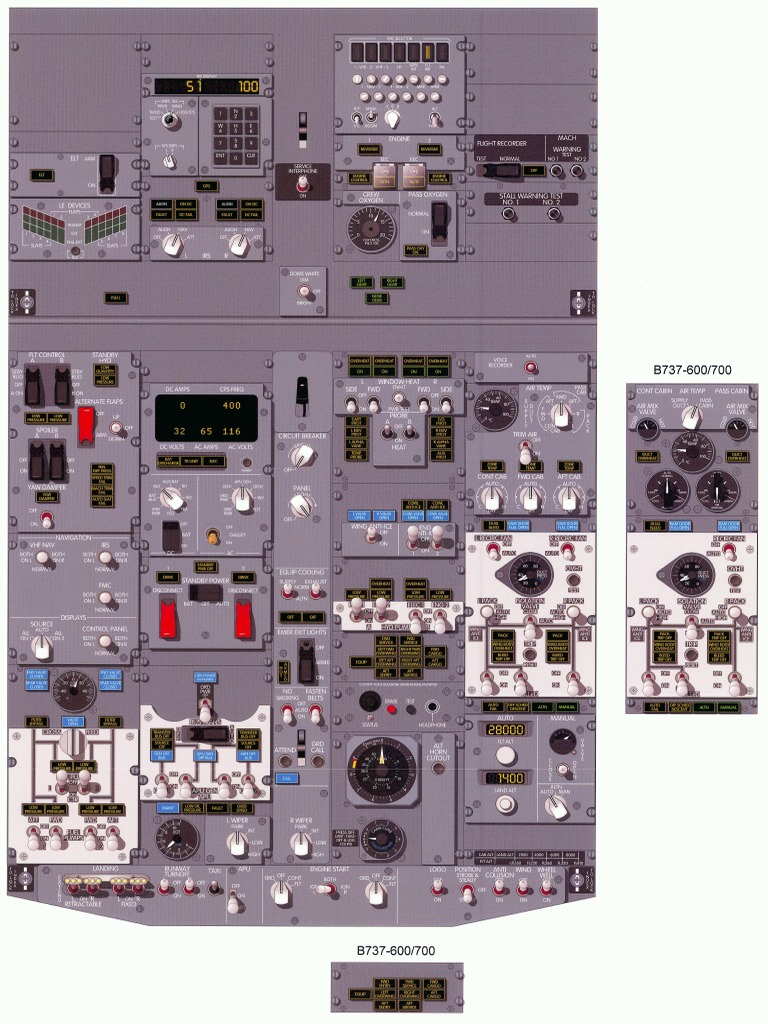 B737-800 OVERHEAD PANEL Croped | PDF