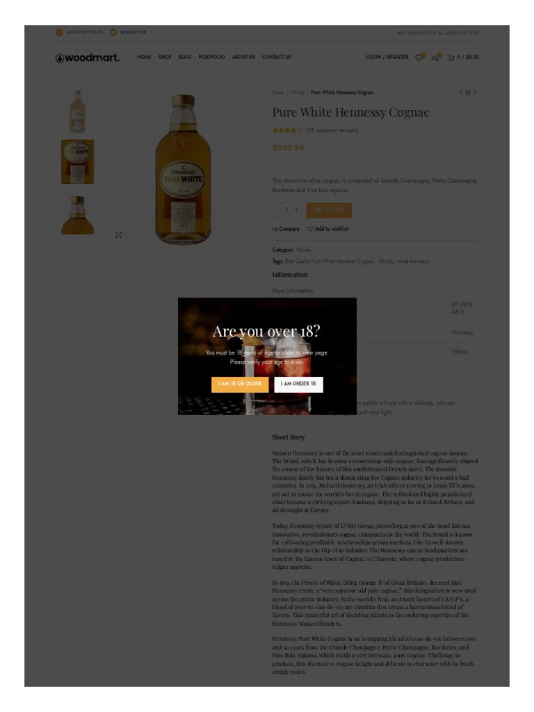 Best Quality Pure White Hennessy Cognac | PDF | Distillation | Distilled Drinks